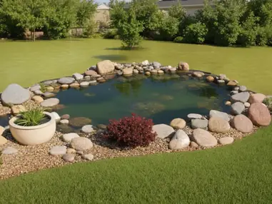 Cement Garden Pond Small Simple